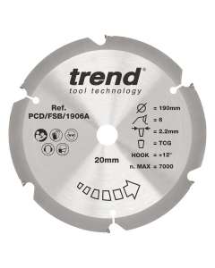 Trend 190mm Circular Saw Blades | Precision Cutting for Wood, Aluminium ...